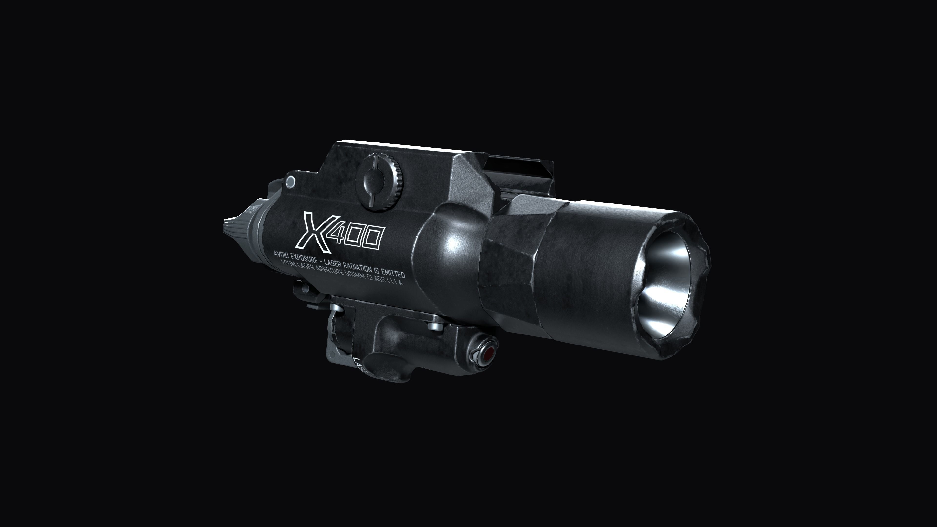 3D model Surefire X400 tactical weaponlight VR / AR / low-poly | CGTrader