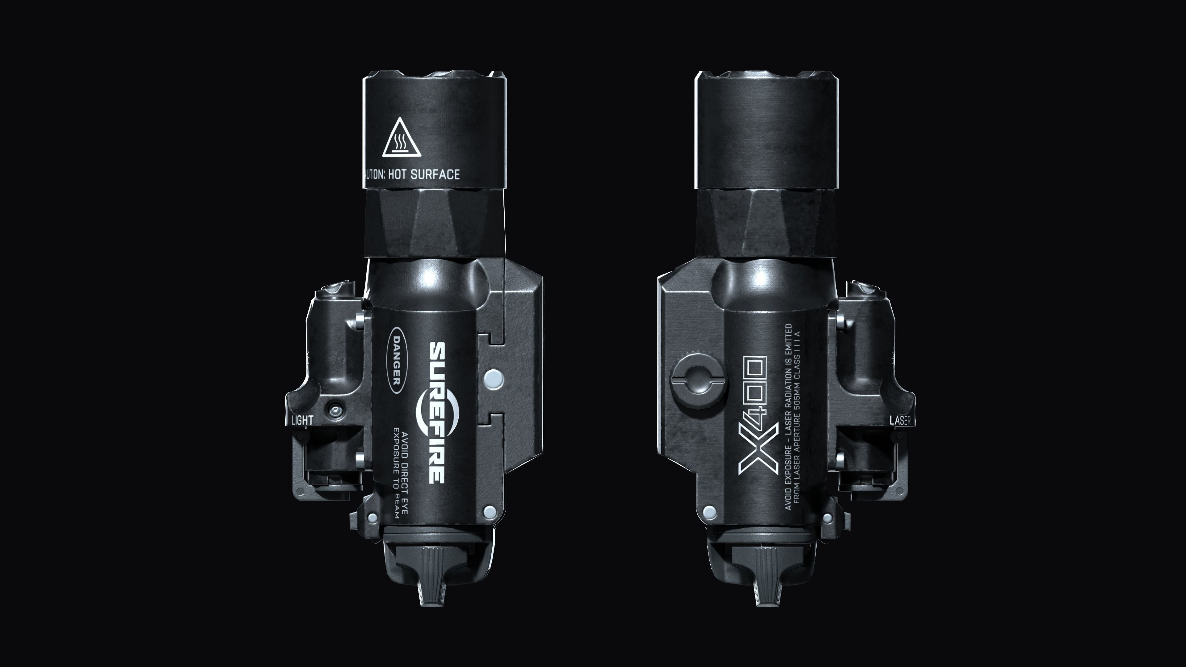 3D model Surefire X400 tactical weaponlight VR / AR / low-poly | CGTrader