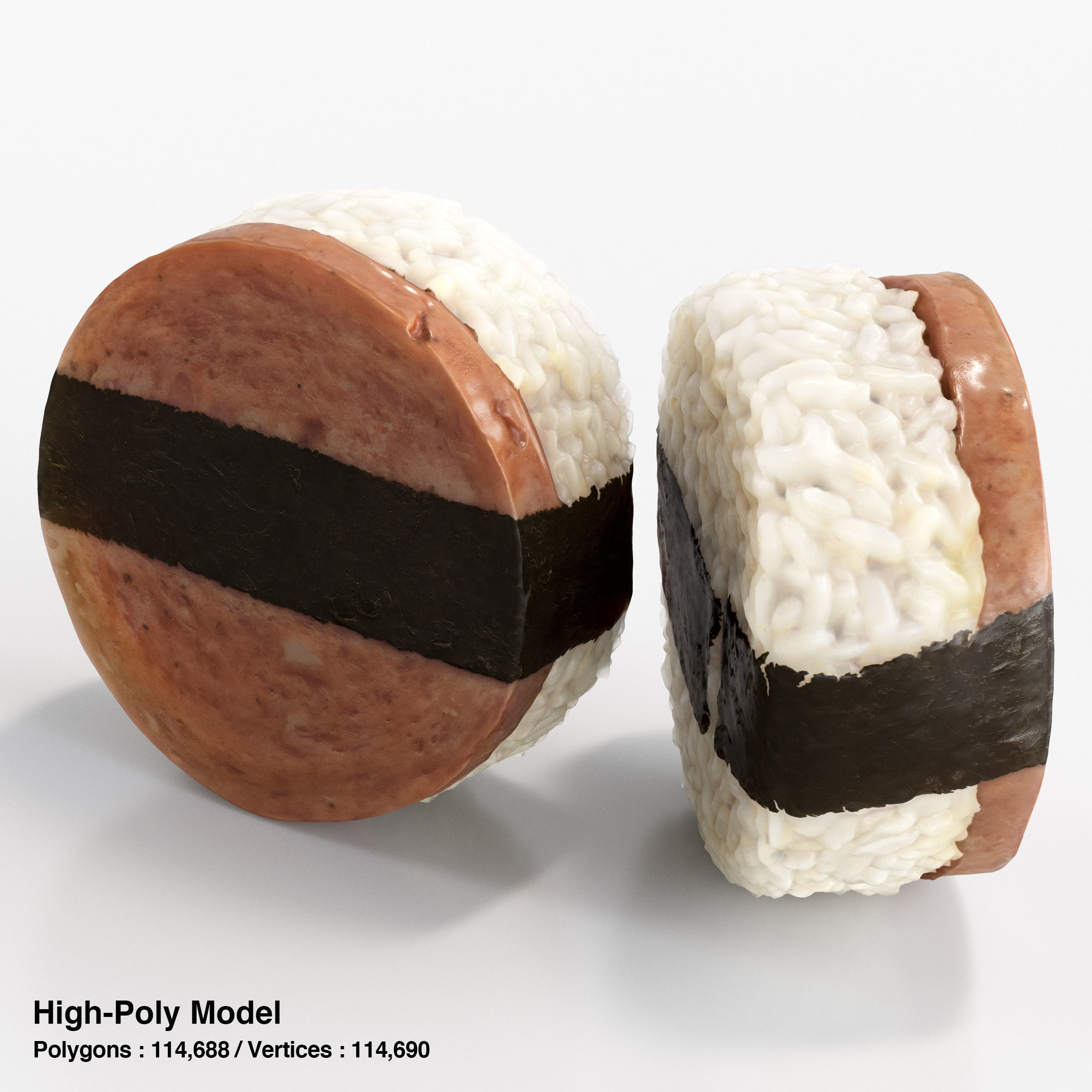3D model Sausage Onigiri Rice Ball at Convenience Stores VR / AR / low ...