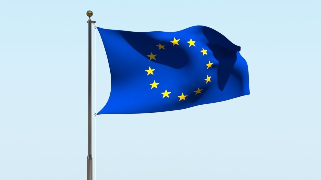 Animated Europe Flag 3D model 3D model animated | CGTrader