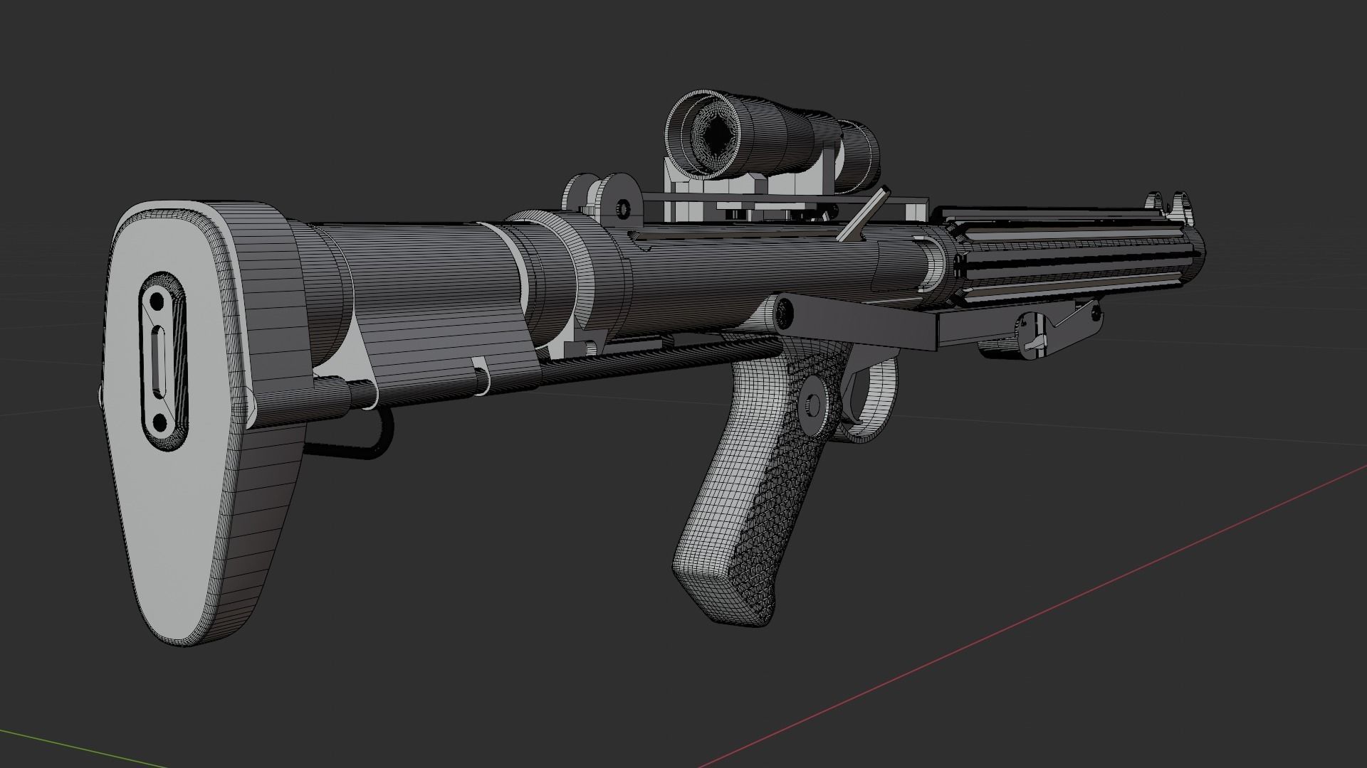 E-10A Blaster Rifle 3D model | CGTrader
