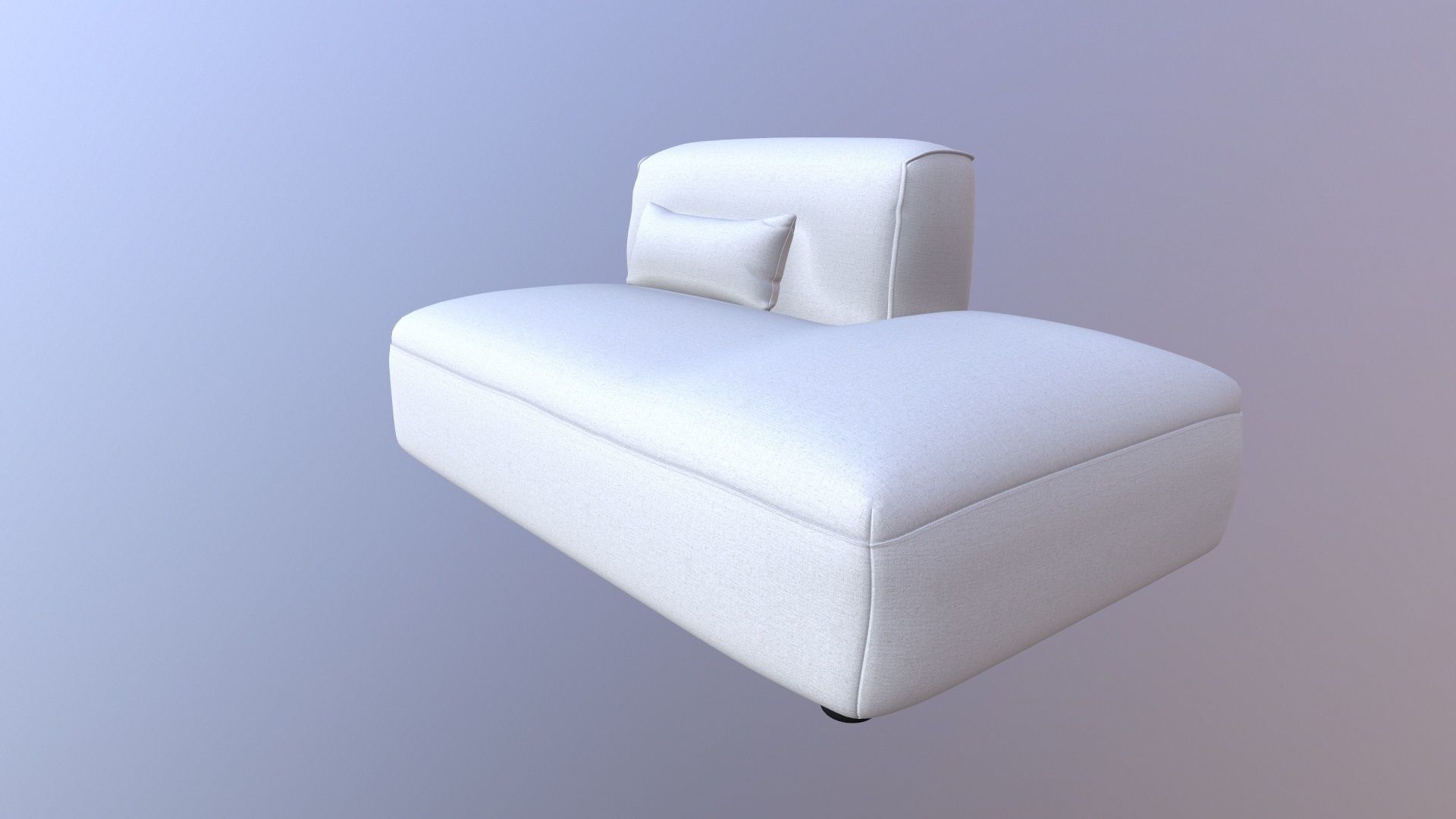 Armless Modular Piece Sofa 3D model | CGTrader