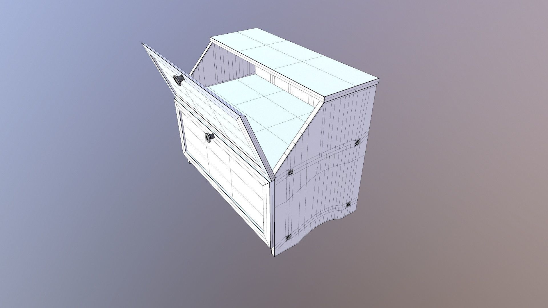 Bamboo Double Layered Bread Box 3D model | CGTrader