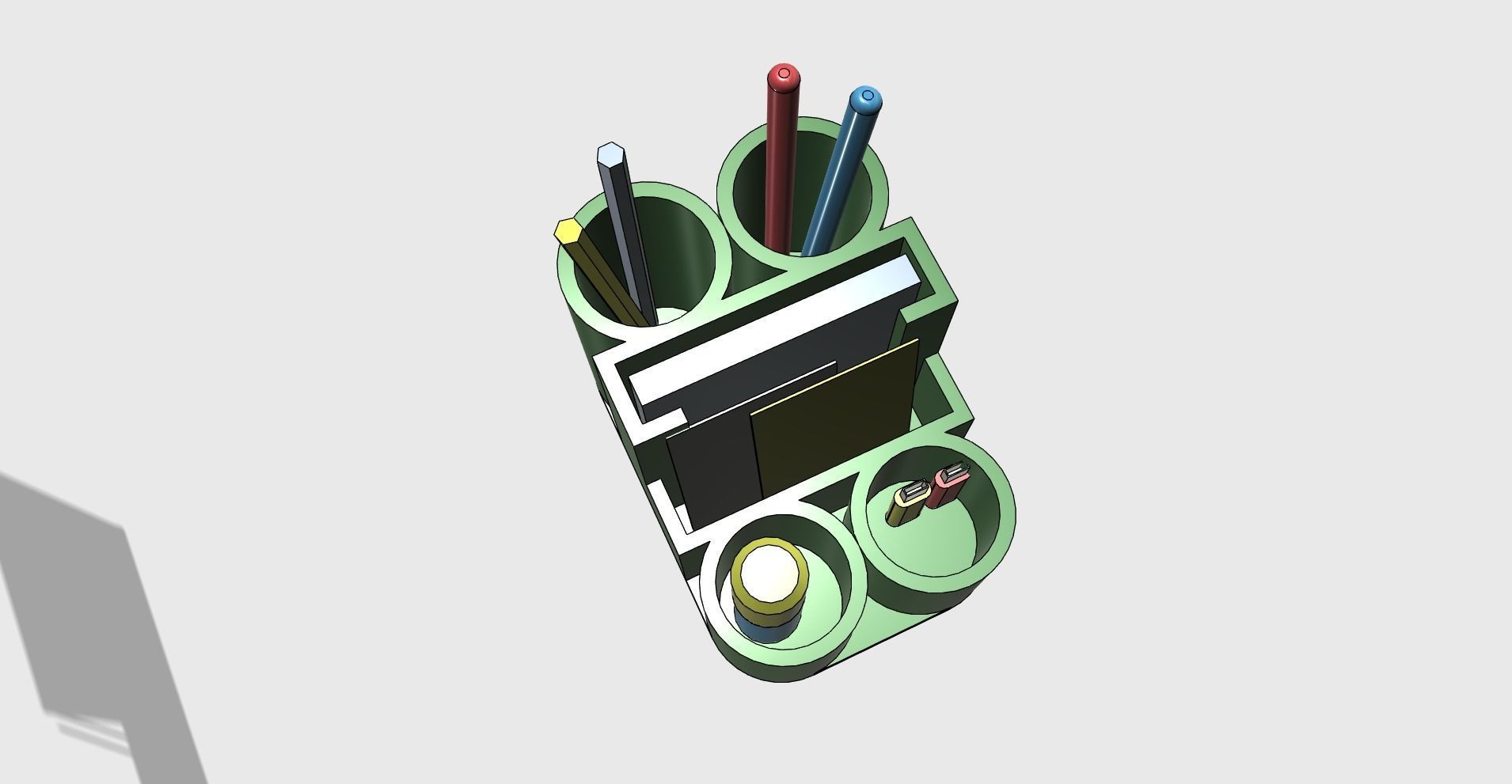 Pencil papers stand easy print 3D model 3D printable | CGTrader