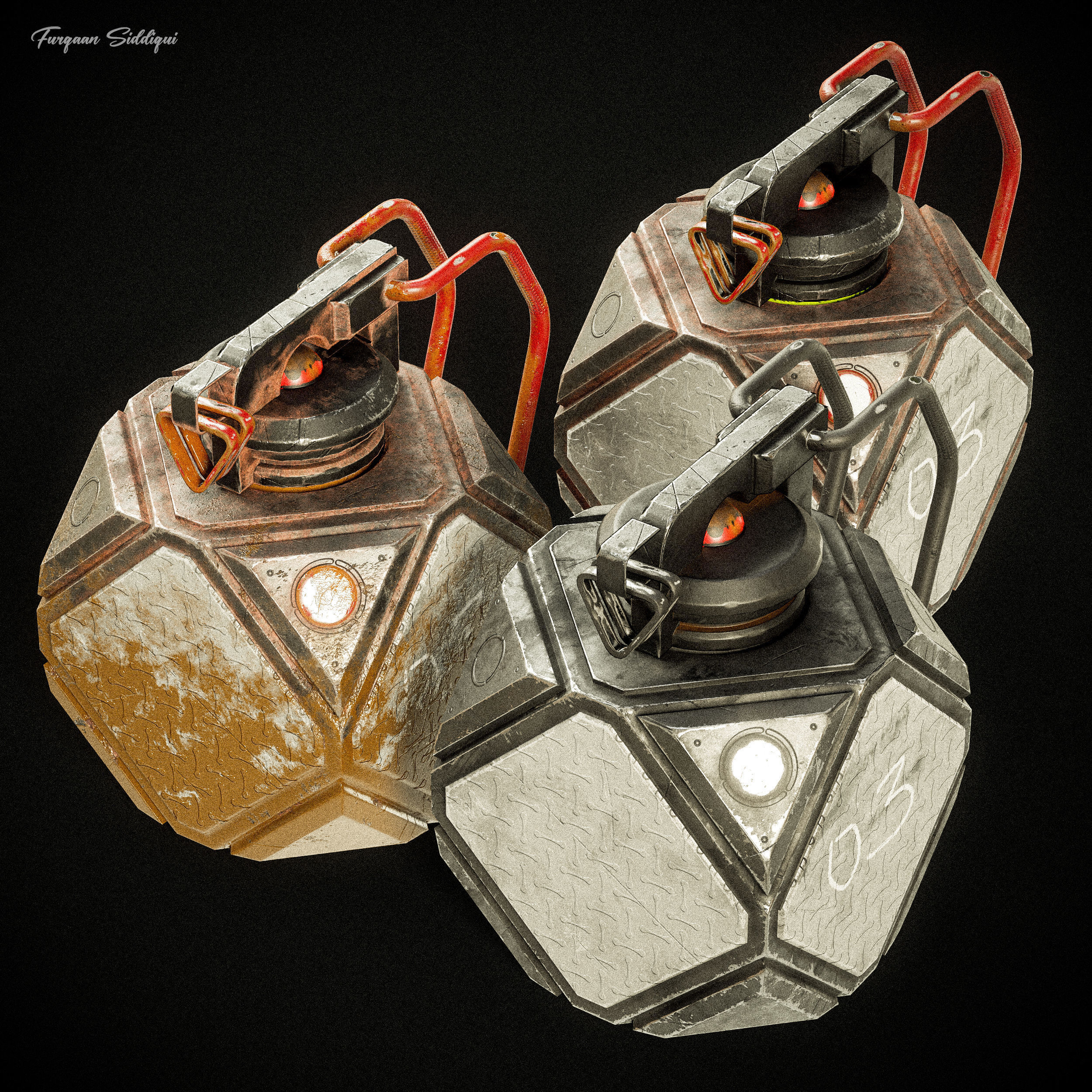 3D model Sci-fi Grenade V5 VR / AR / low-poly | CGTrader