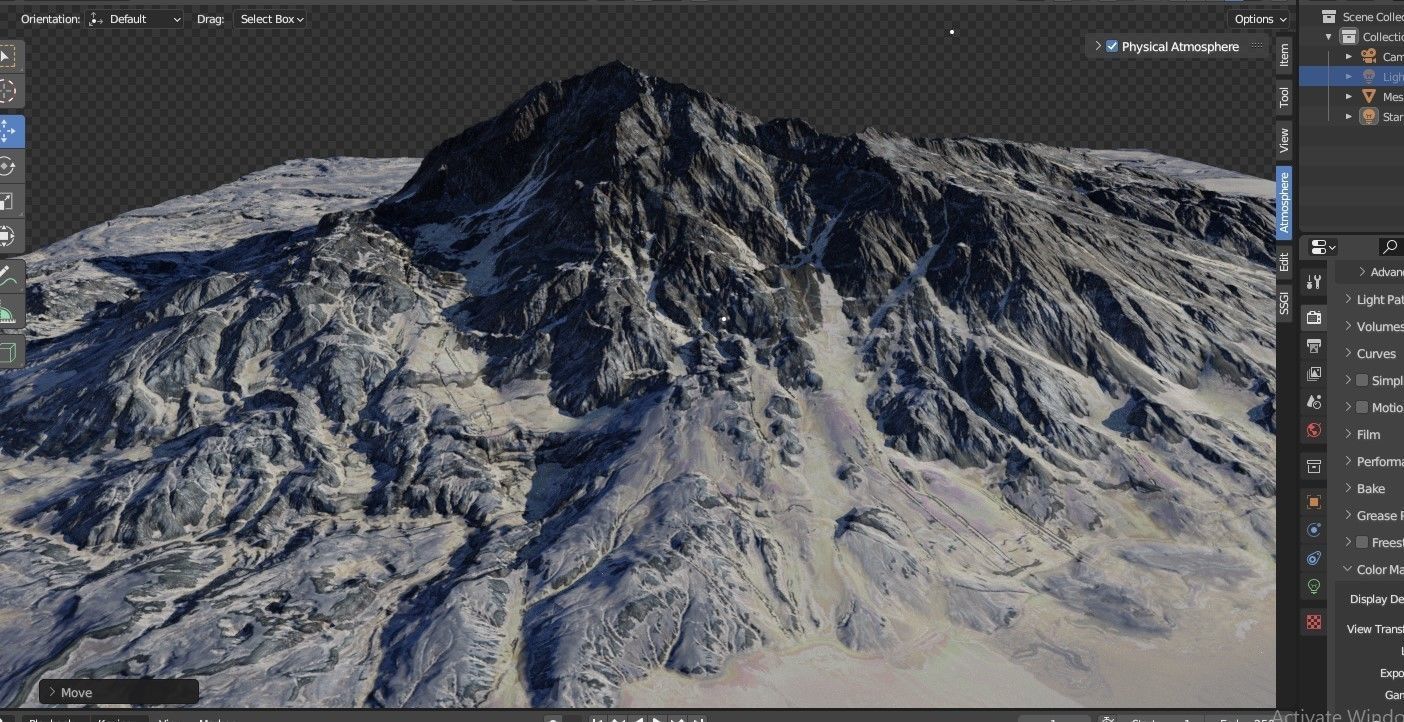 Realistic Snow Mountain free 3D model | CGTrader