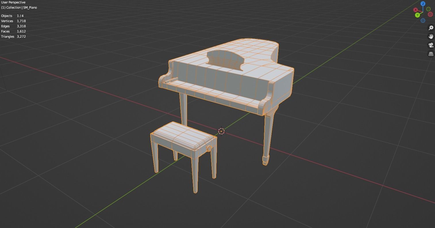 3D model Piano VR / AR / low-poly | CGTrader