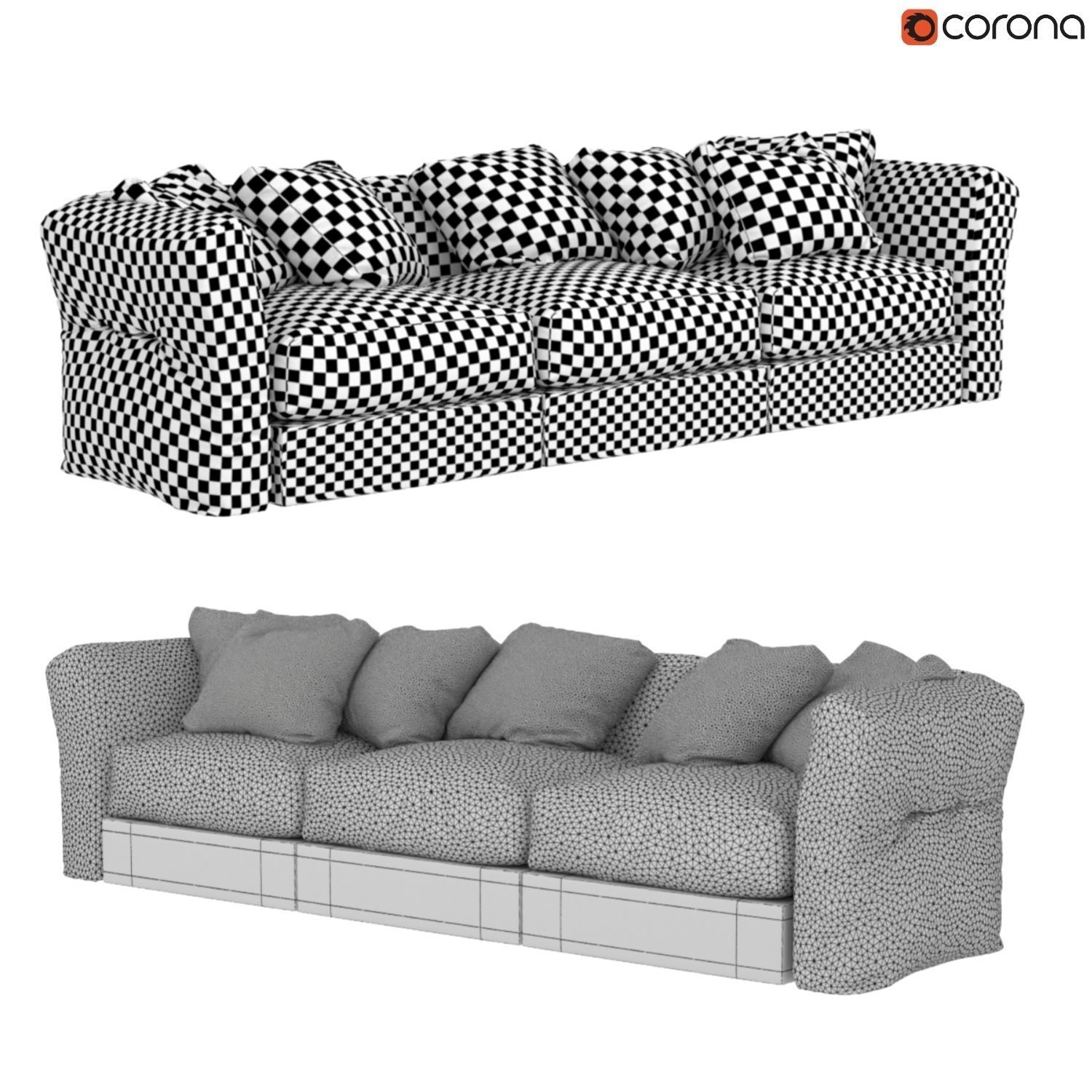 3D model Muffin Sofa VR / AR / low-poly | CGTrader
