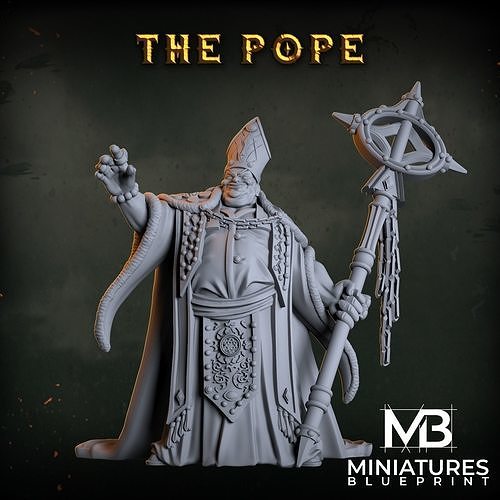 The Pope 3D model 3D printable | CGTrader