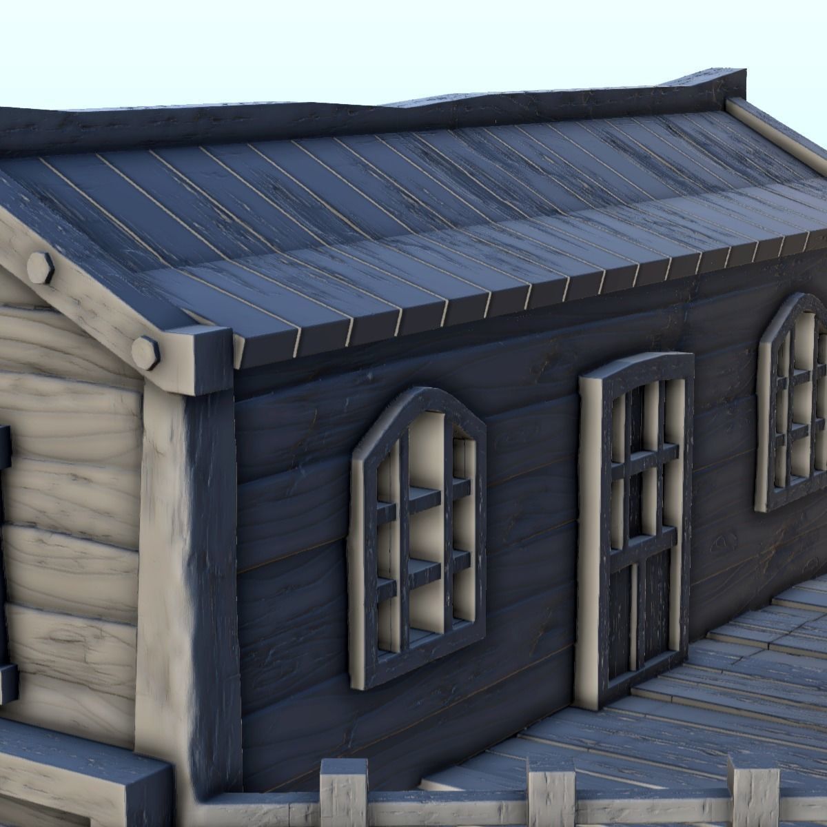 Western gun shop with floor and terrace 11 - USA ACW Civil War 3D model ...