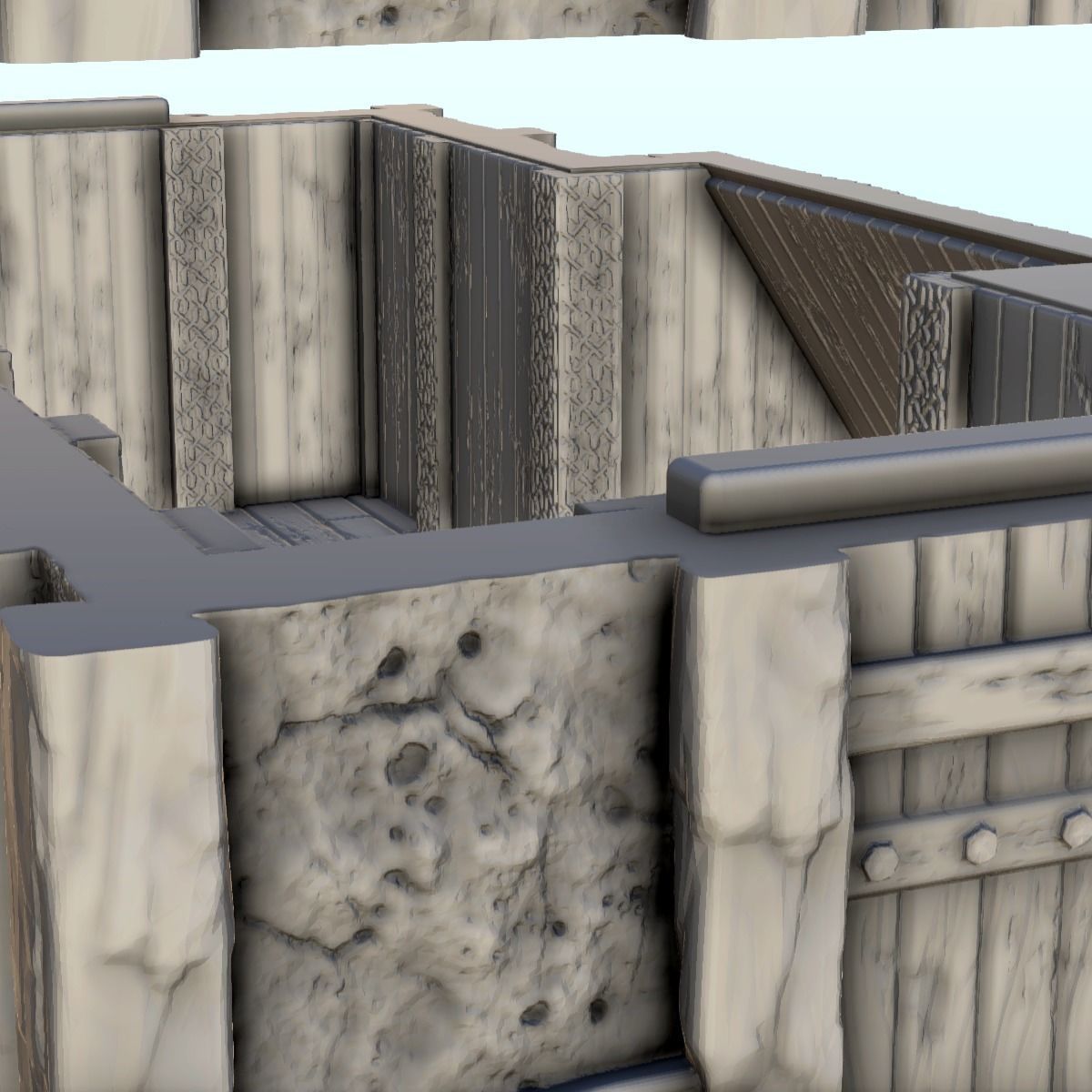 Viking building with large thatched roof and roof window 8 3D model 3D ...