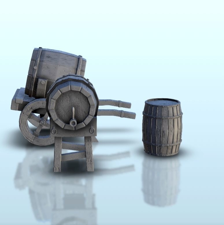 Set of medieval barrels 1 - Medieval Gothic Feudal Old Archaic 3D model ...