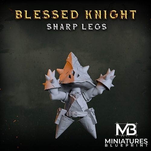 Blessed Sharp Legs Knight 3D model 3D printable | CGTrader