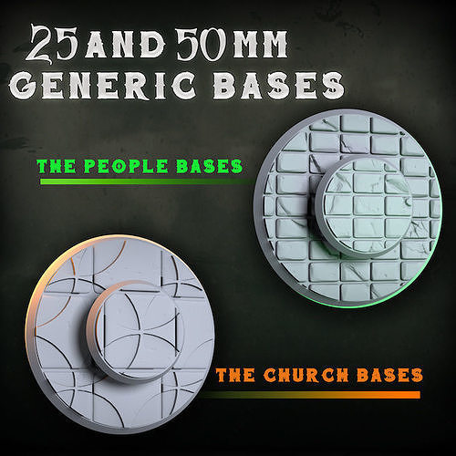 Kingless city Generic Bases 3D model 3D printable | CGTrader