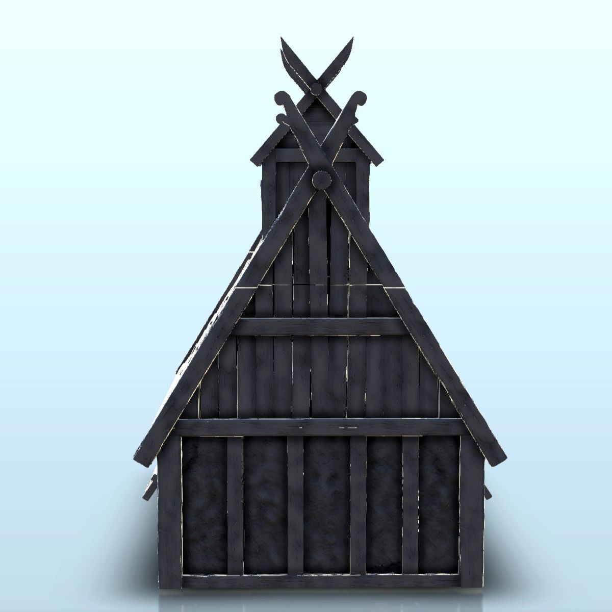 Large Viking building with floor and large door 3 3D model 3D printable ...