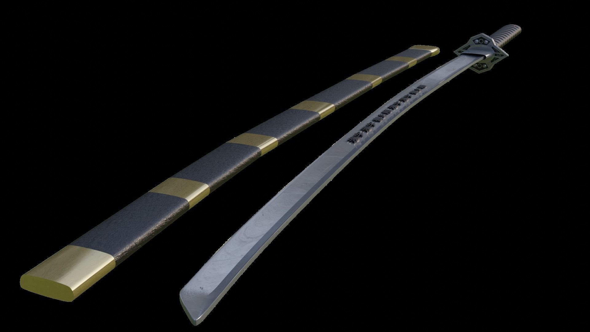 Katana Samurai Katana Ninja Katana Sword War Battle Sword 3D model ...