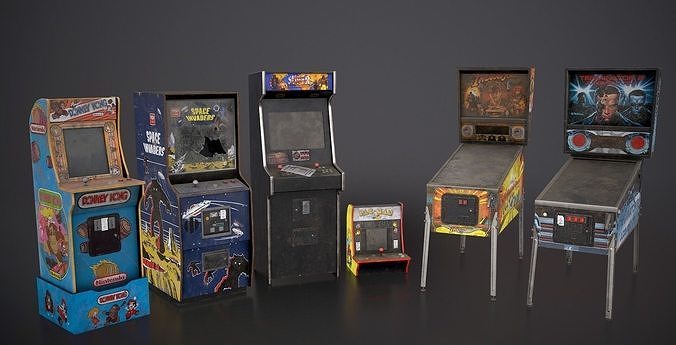3D model Classic Arcade Game Machines Collection VR / AR / low-poly ...