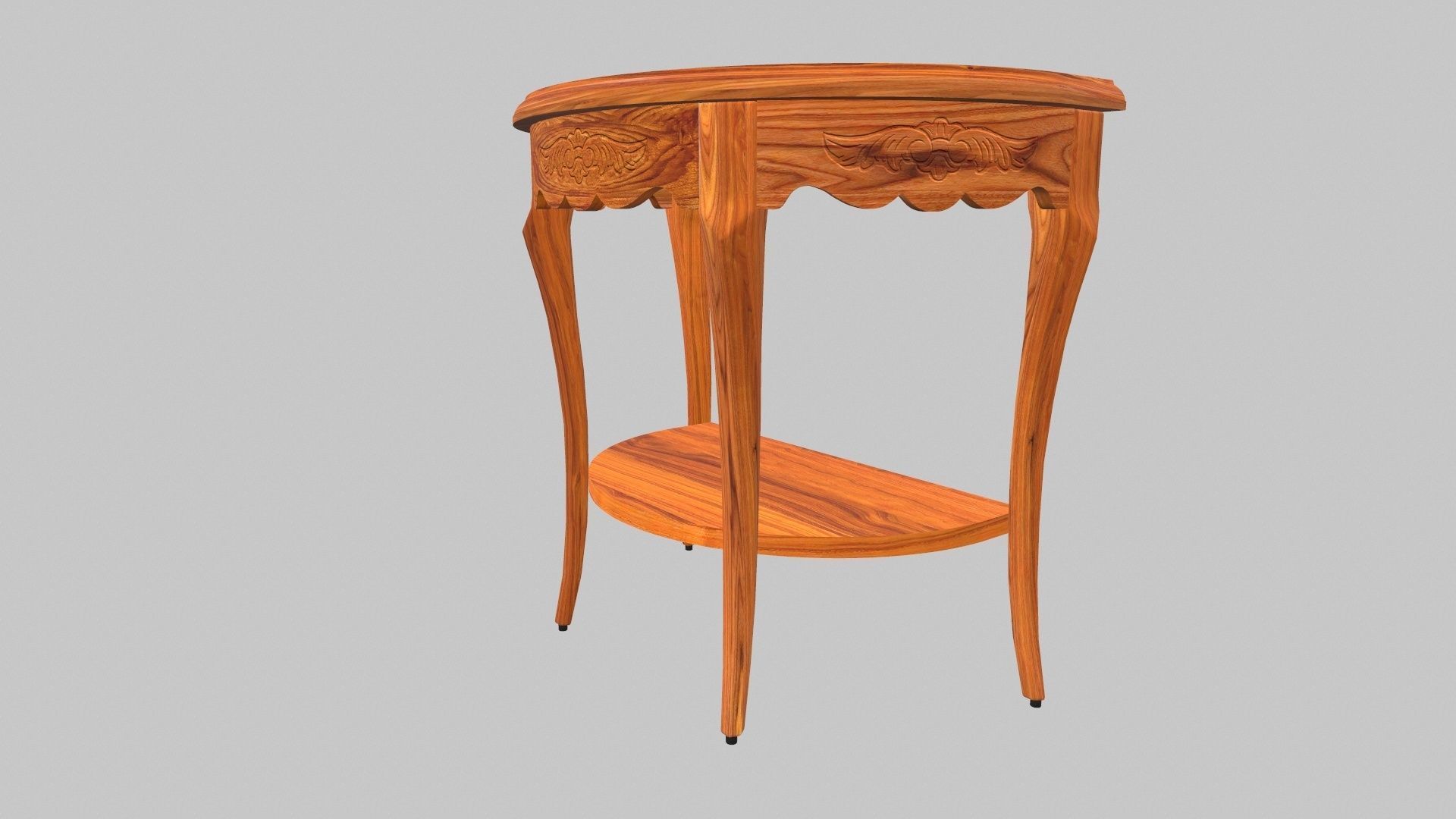 Flower Carved Corner Foyer Table 3D model | CGTrader