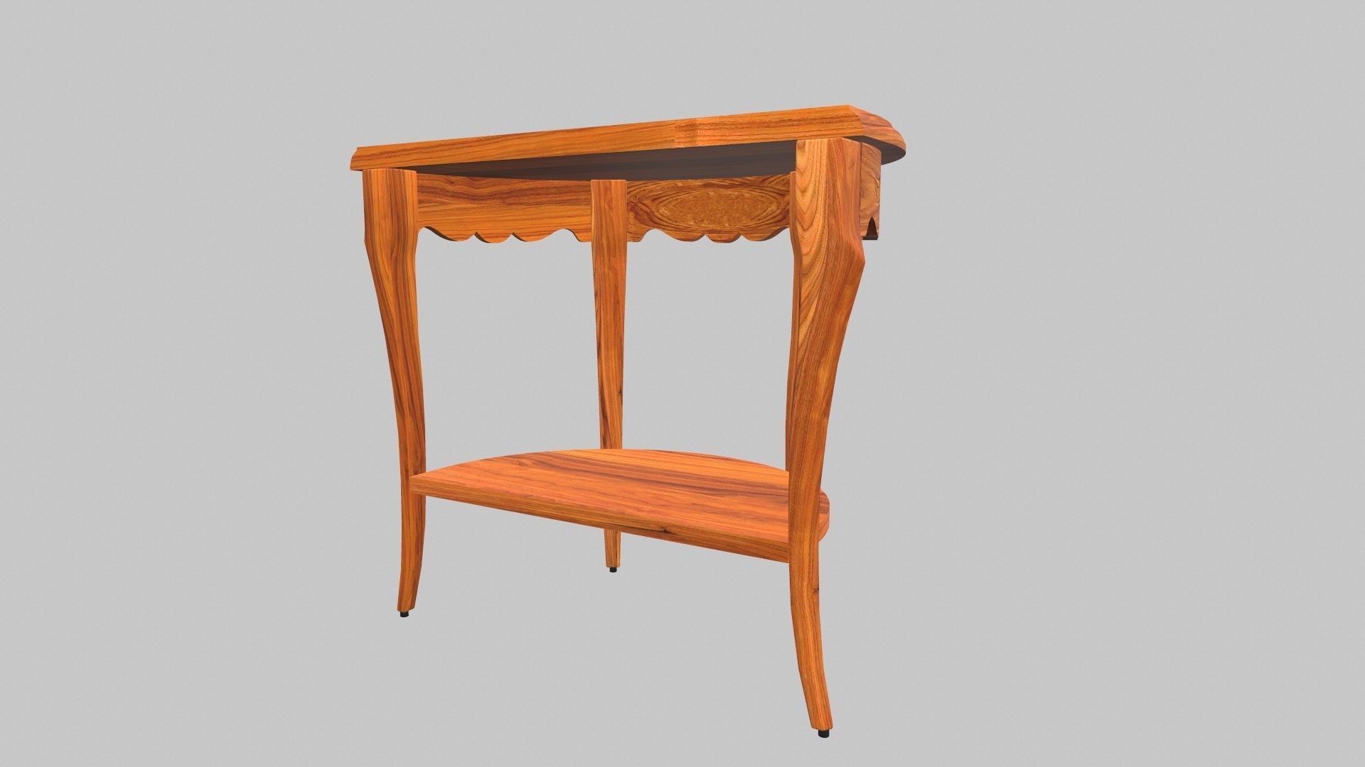Flower Carved Corner Foyer Table 3D model | CGTrader