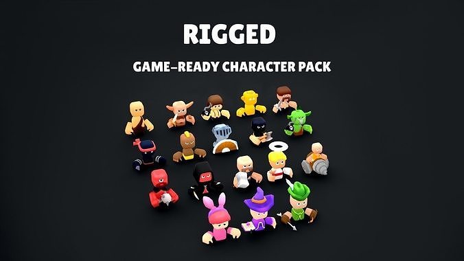 3D model Toony Character Pack Game-Ready VR / AR / low-poly | CGTrader