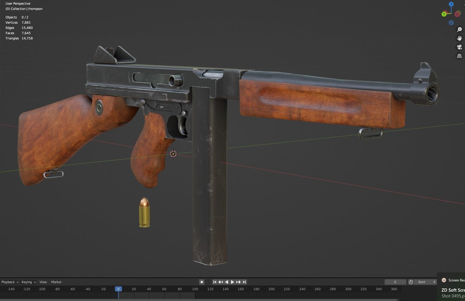 Thompson M1A1 3D model | CGTrader