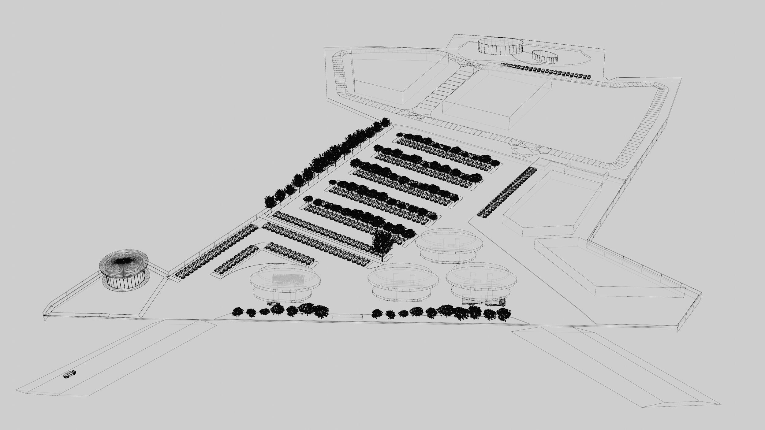 Gas station layout in concept 3D model | CGTrader