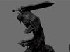 BERSERK GUTS ON EDGE FANTASY ANIME SWORD CHARACTER 3D model 3D ...