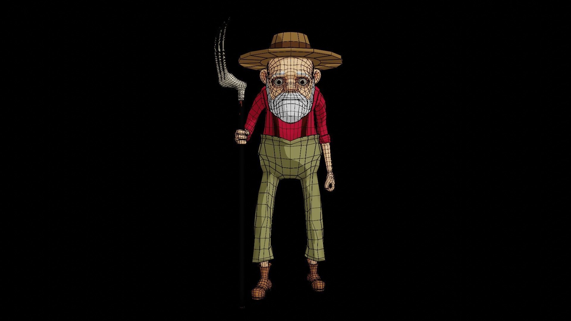 3D model Character - Old man VR / AR / low-poly | CGTrader