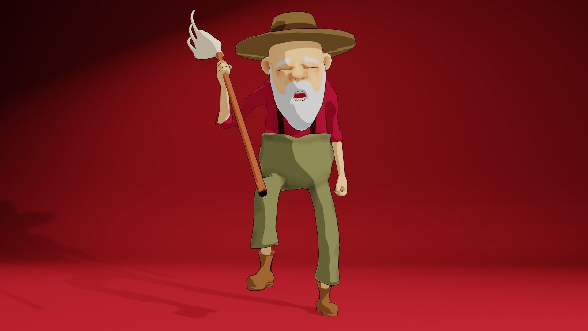 3D model Character - Old man VR / AR / low-poly | CGTrader
