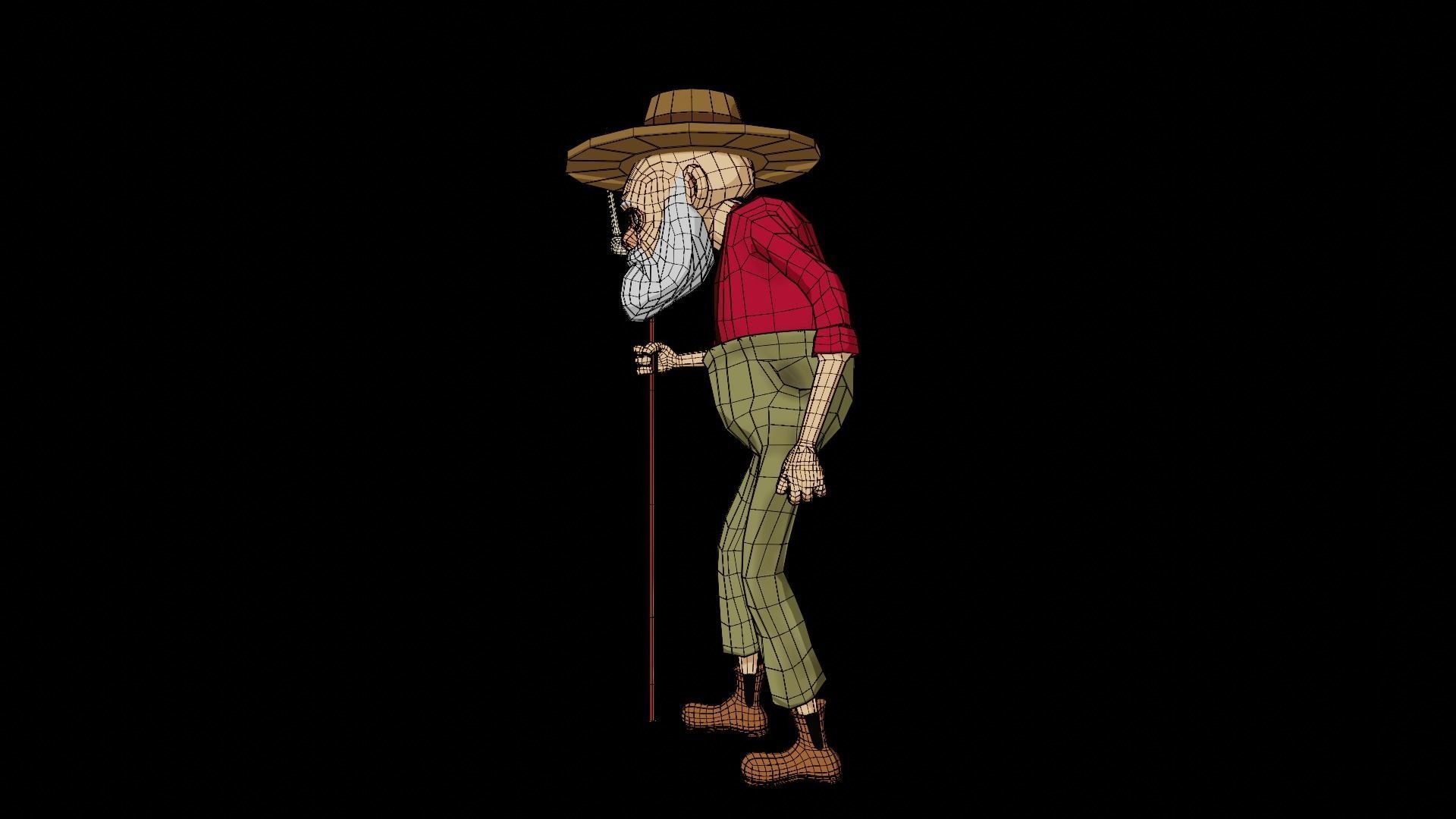 3D model Character - Old man VR / AR / low-poly | CGTrader