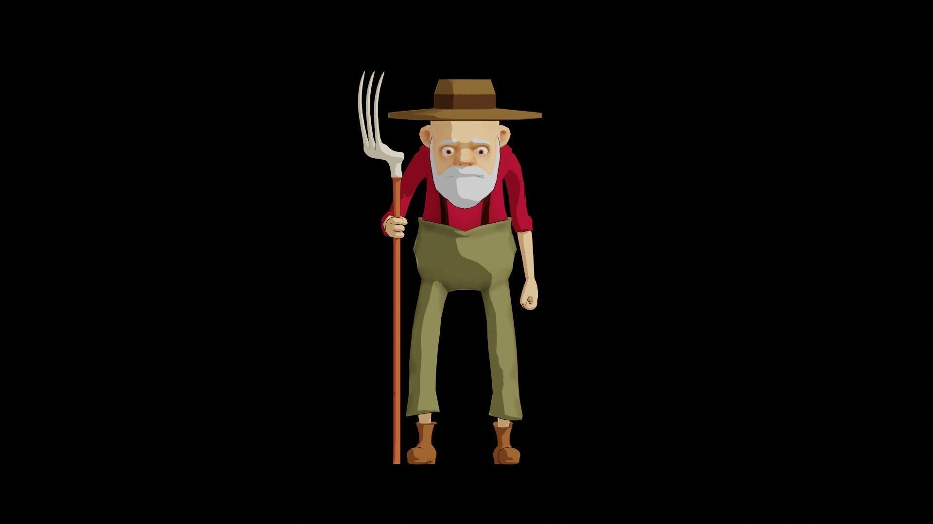 3D model Character - Old man VR / AR / low-poly | CGTrader