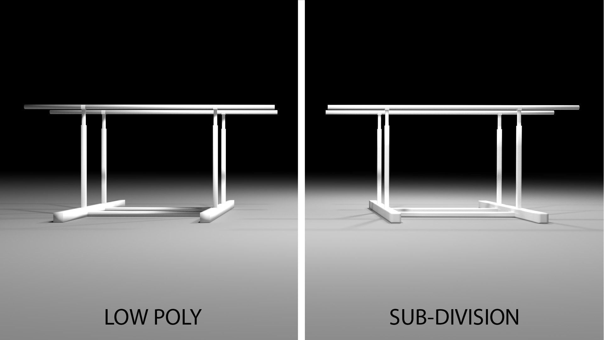 Gymnastics Equipment - Parallel Bars 3D model | CGTrader
