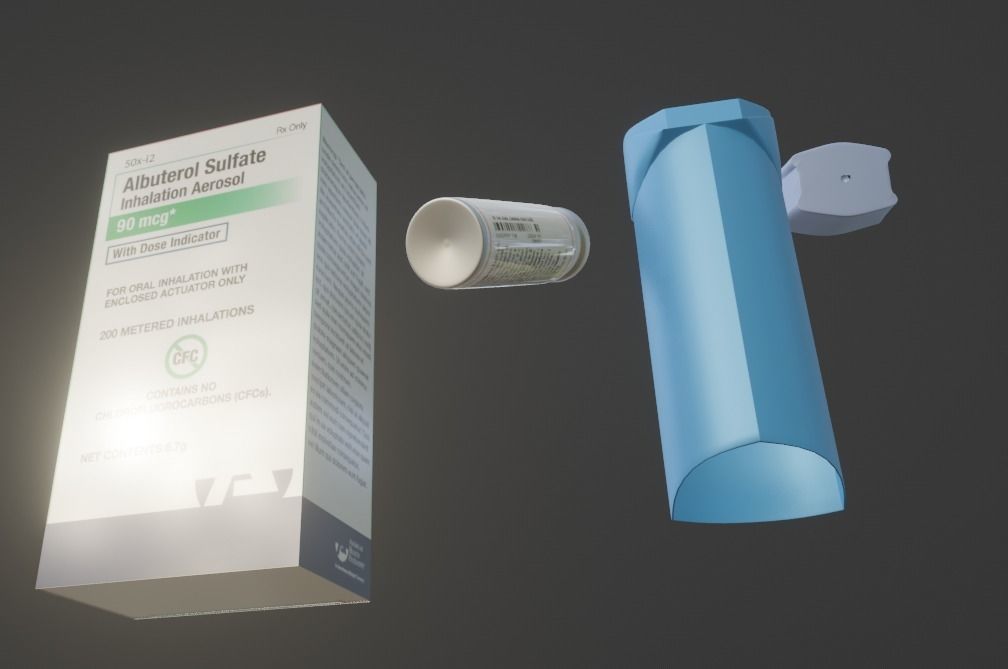 3D model Asthma Inhaler VR / AR / low-poly | CGTrader