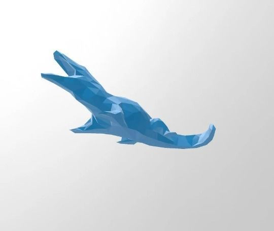 Low-Poly Alligator Geometric 3D Printable STL File 3D model 3D ...