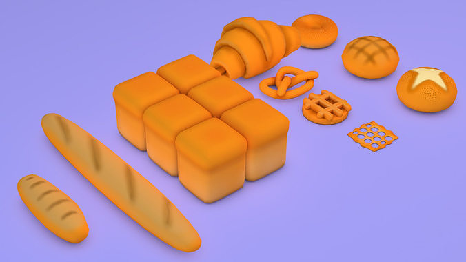3D model Cartoon Bakery Products VR / AR / low-poly | CGTrader