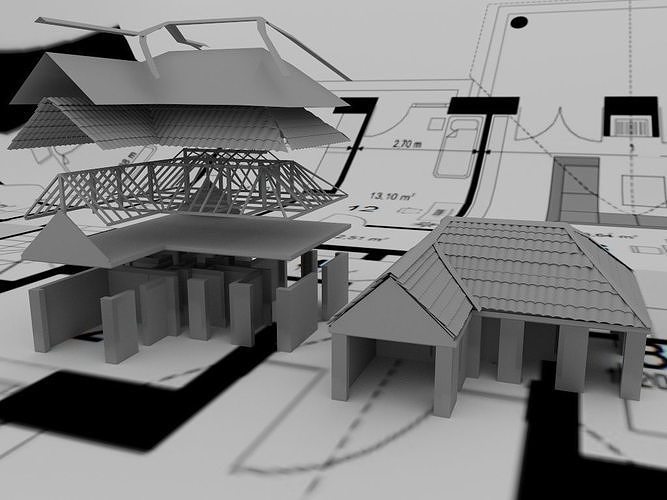 House for VFX simulation free 3D model | CGTrader