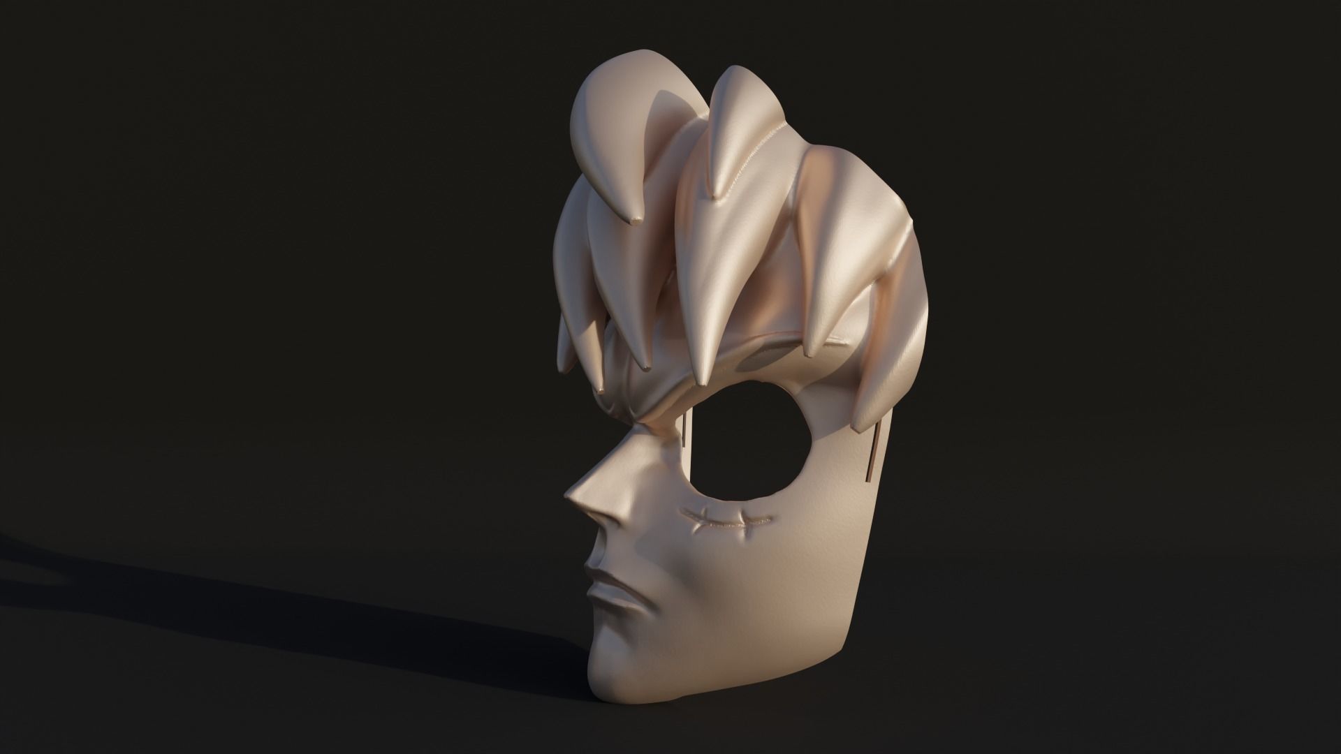 Monkey D Luffy Cosplay Face Mask 3D model 3D printable | CGTrader