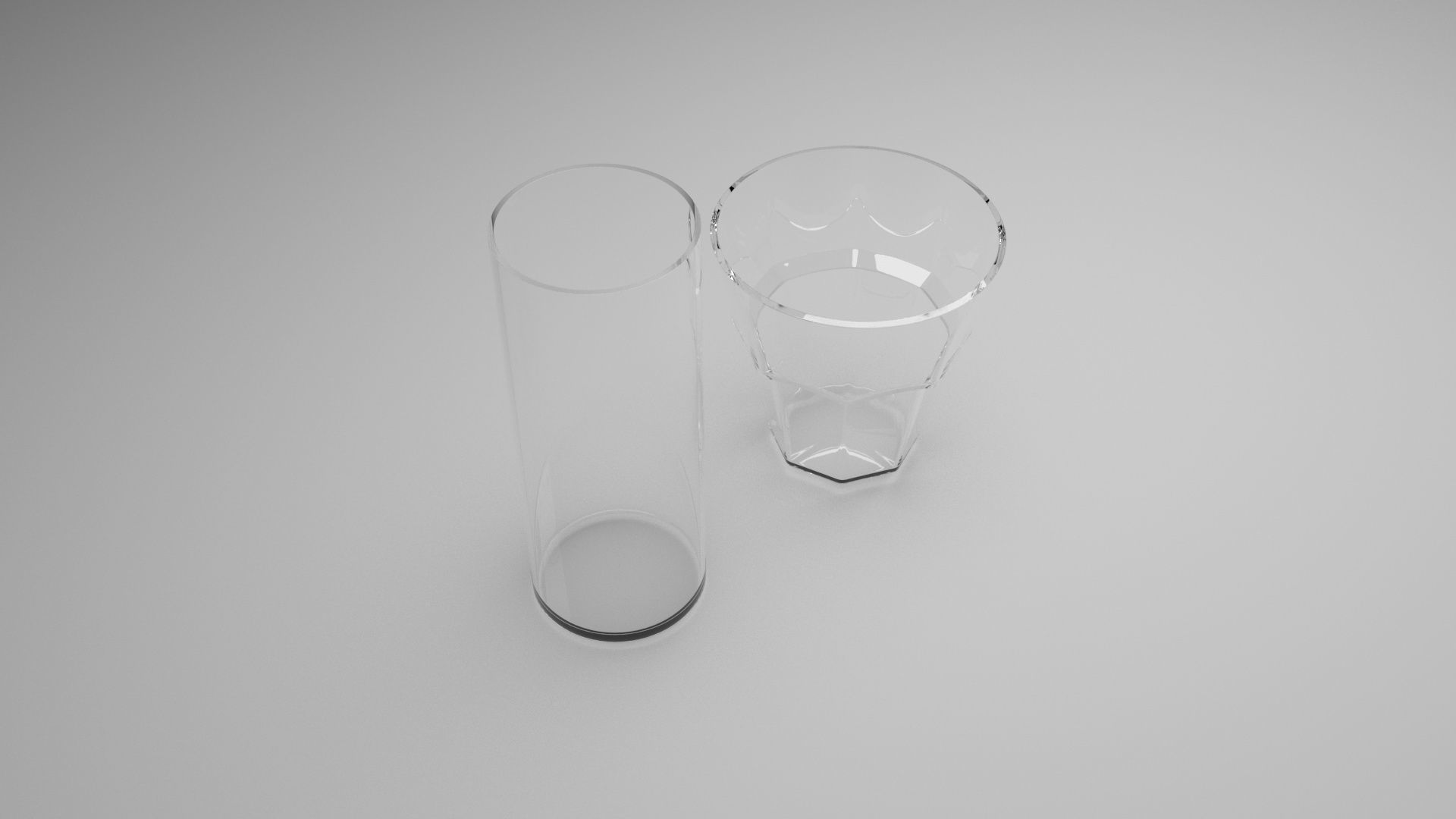 2 Glass Cups 3D model | CGTrader