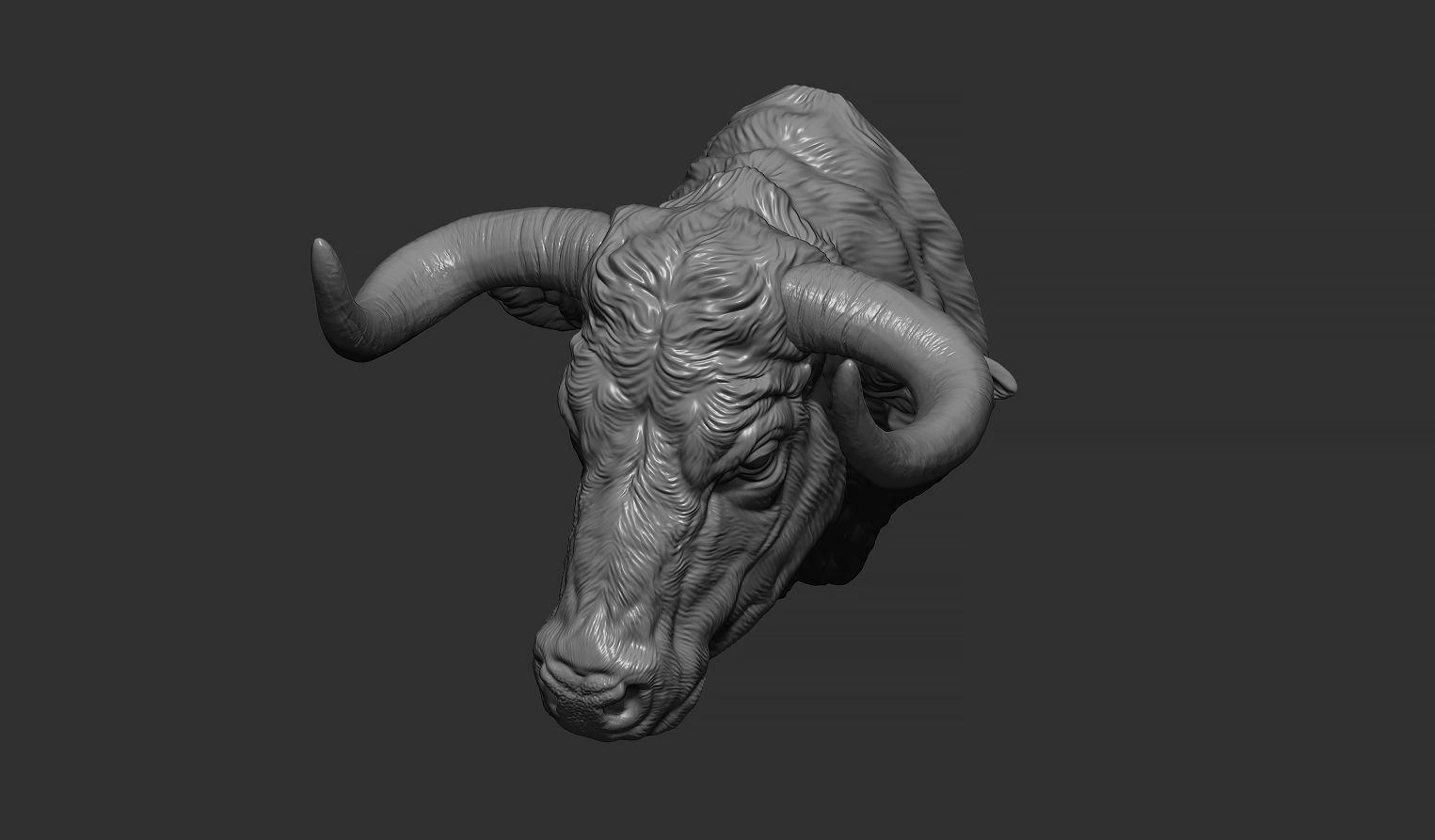 Bull head 3D model 3D printable | CGTrader