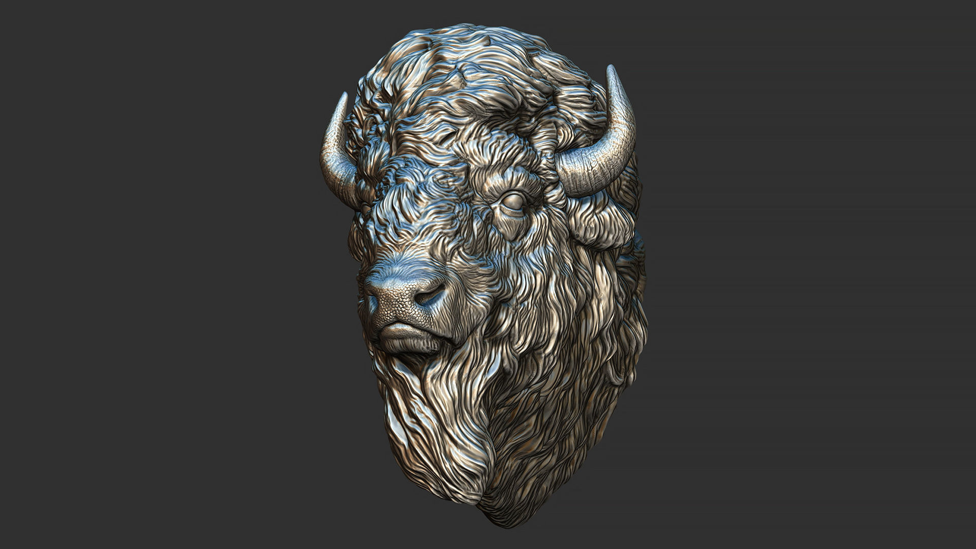 Bison bust 3D model 3D printable | CGTrader
