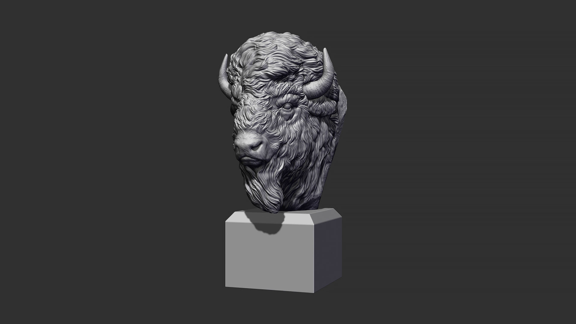 Bison bust 3D model 3D printable | CGTrader