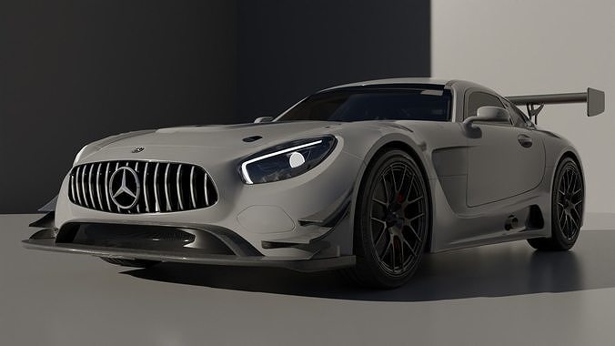 Car Rigged - Mercedes AMG GT3 3D model animated rigged | CGTrader