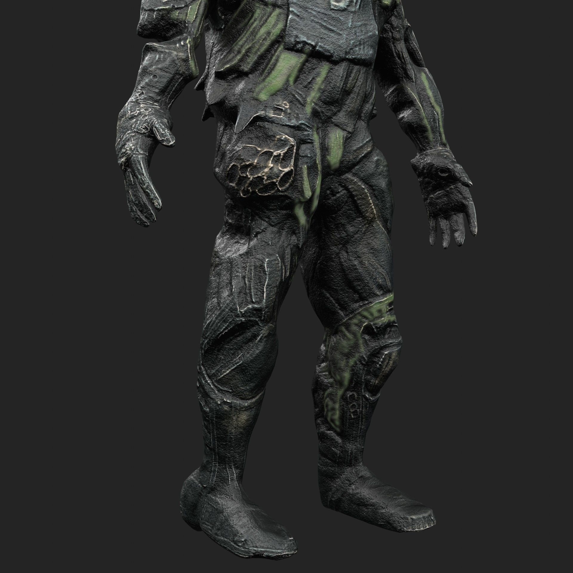 3D model Cyber Monster 01 Game Ready FBX Super lowpoly to Midpoly VR ...