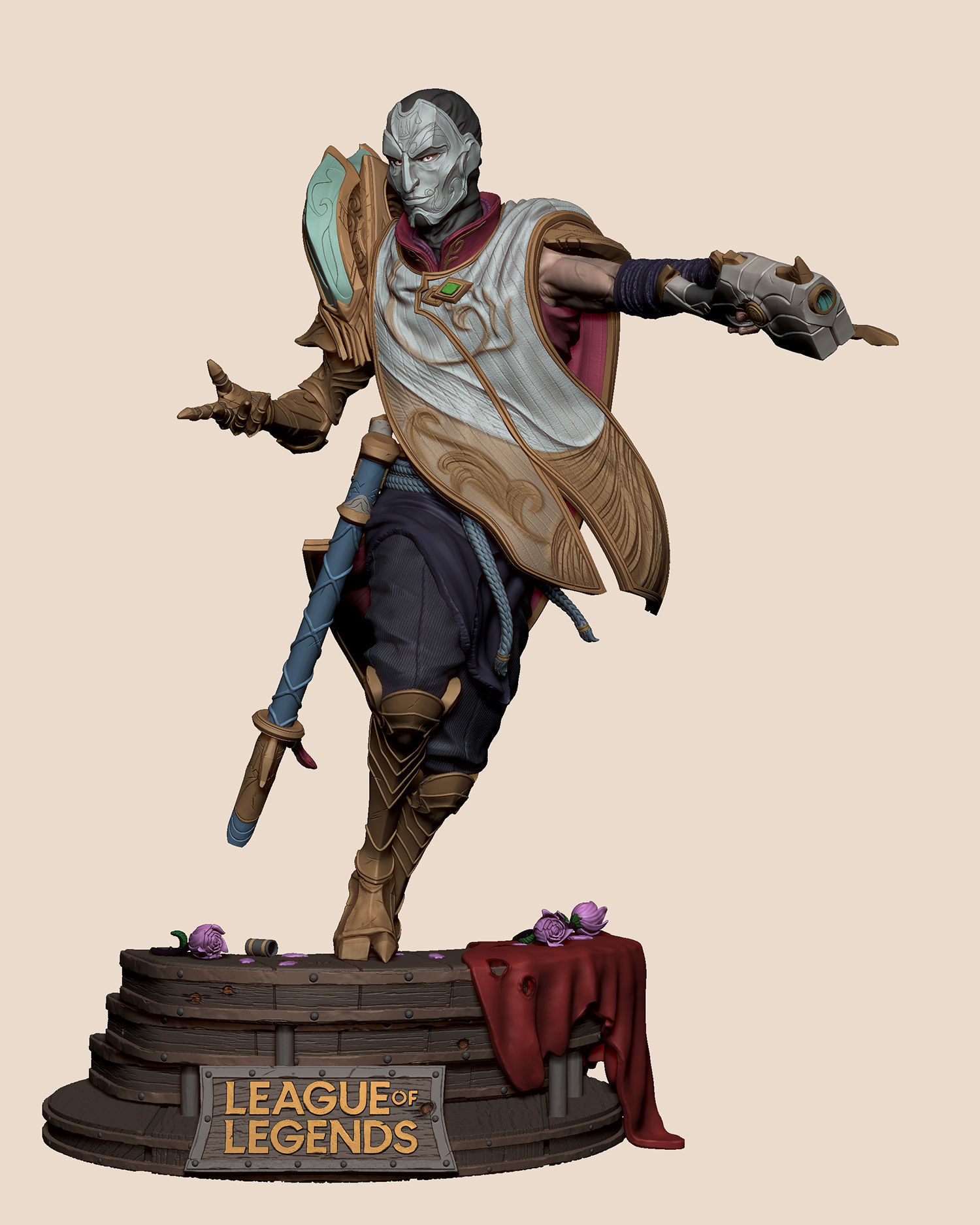 Jhin League of Legends statue 3D model 3D printable | CGTrader
