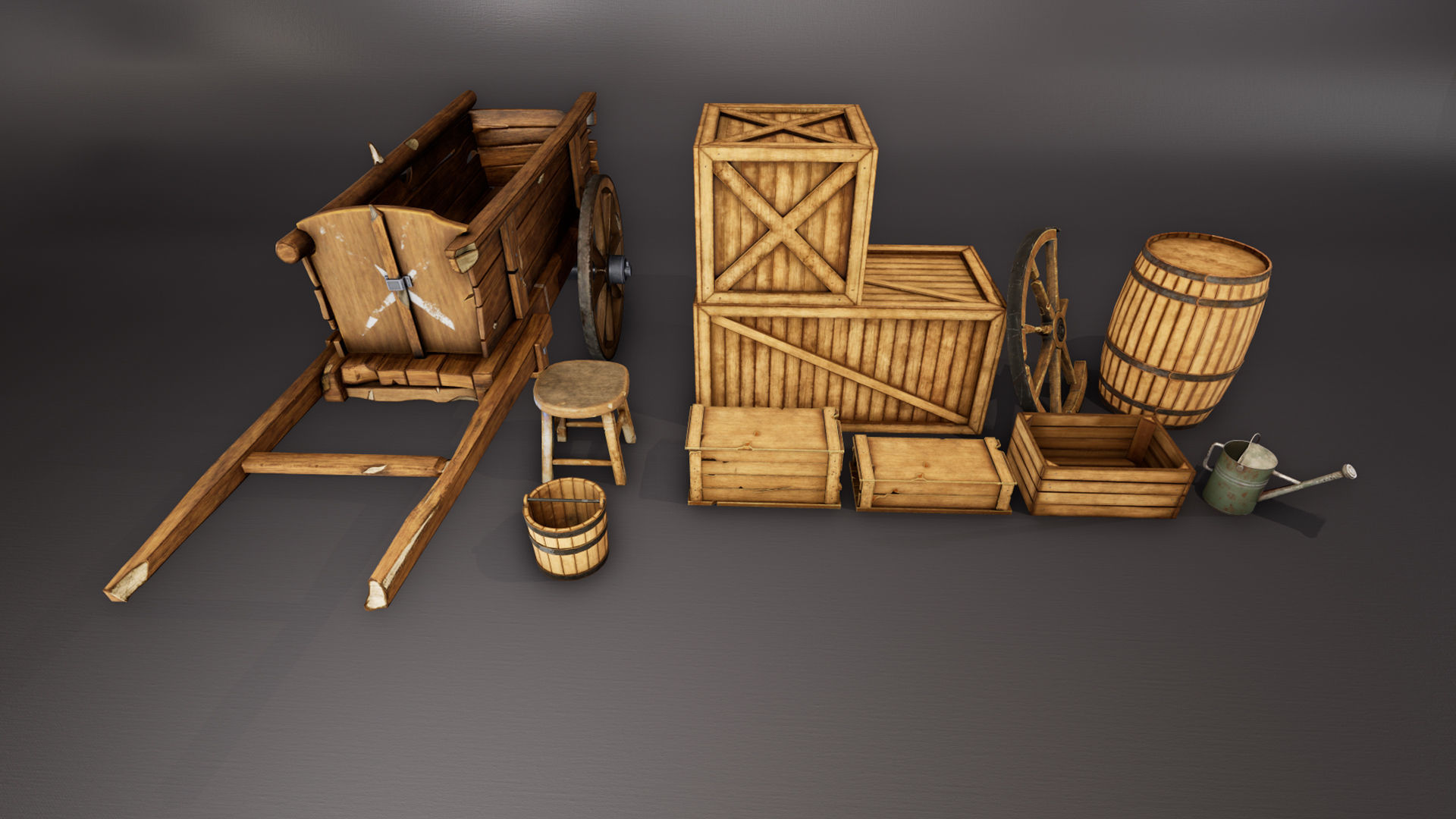 3D model Medieval Props VR / AR / low-poly | CGTrader
