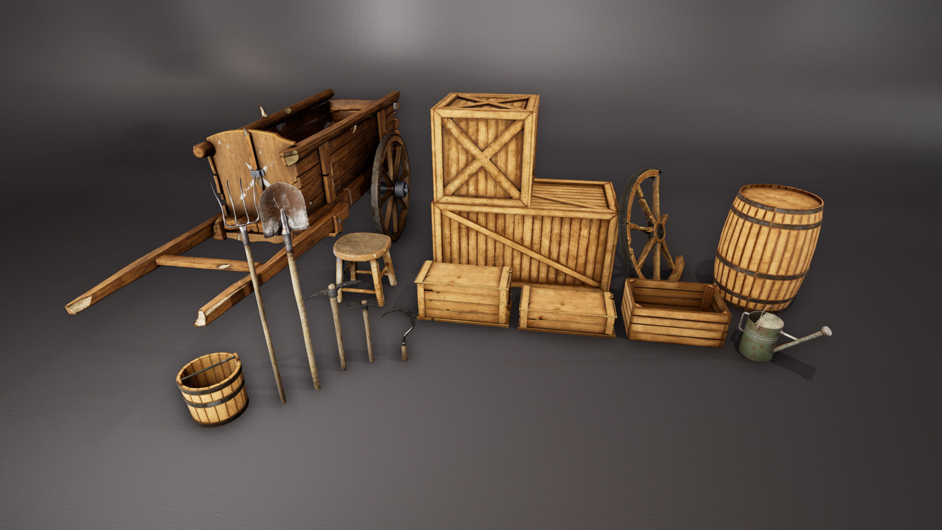 3D model Medieval Props VR / AR / low-poly | CGTrader
