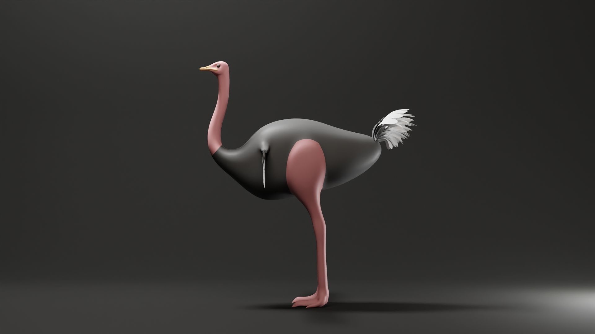 3D model Ostrich Base Mesh VR / AR / low-poly | CGTrader