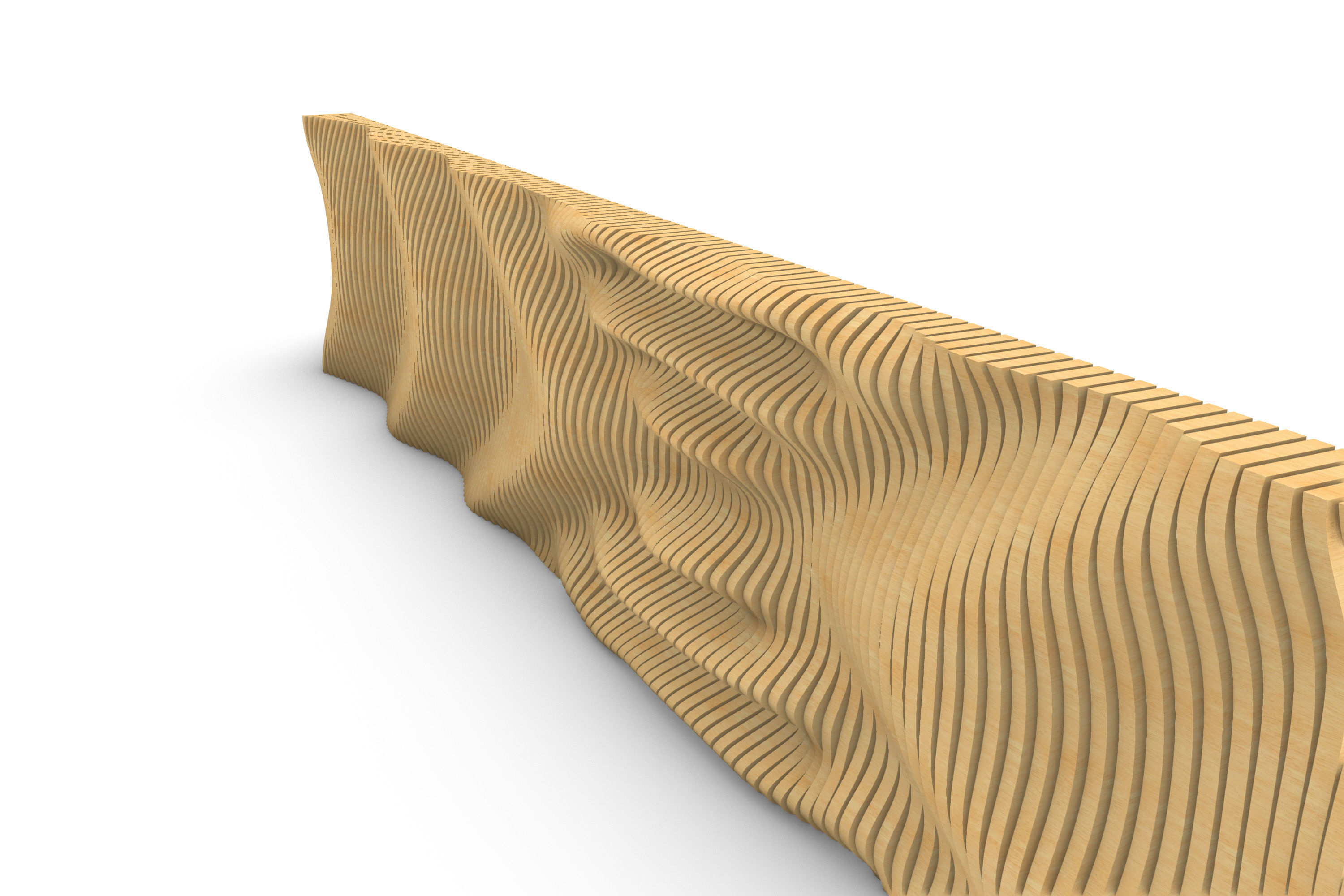 Parametric Wall Longitudinal Pattern 3D model | CGTrader