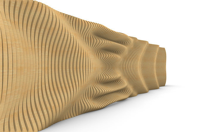 Parametric Wall Longitudinal Pattern 3D model | CGTrader