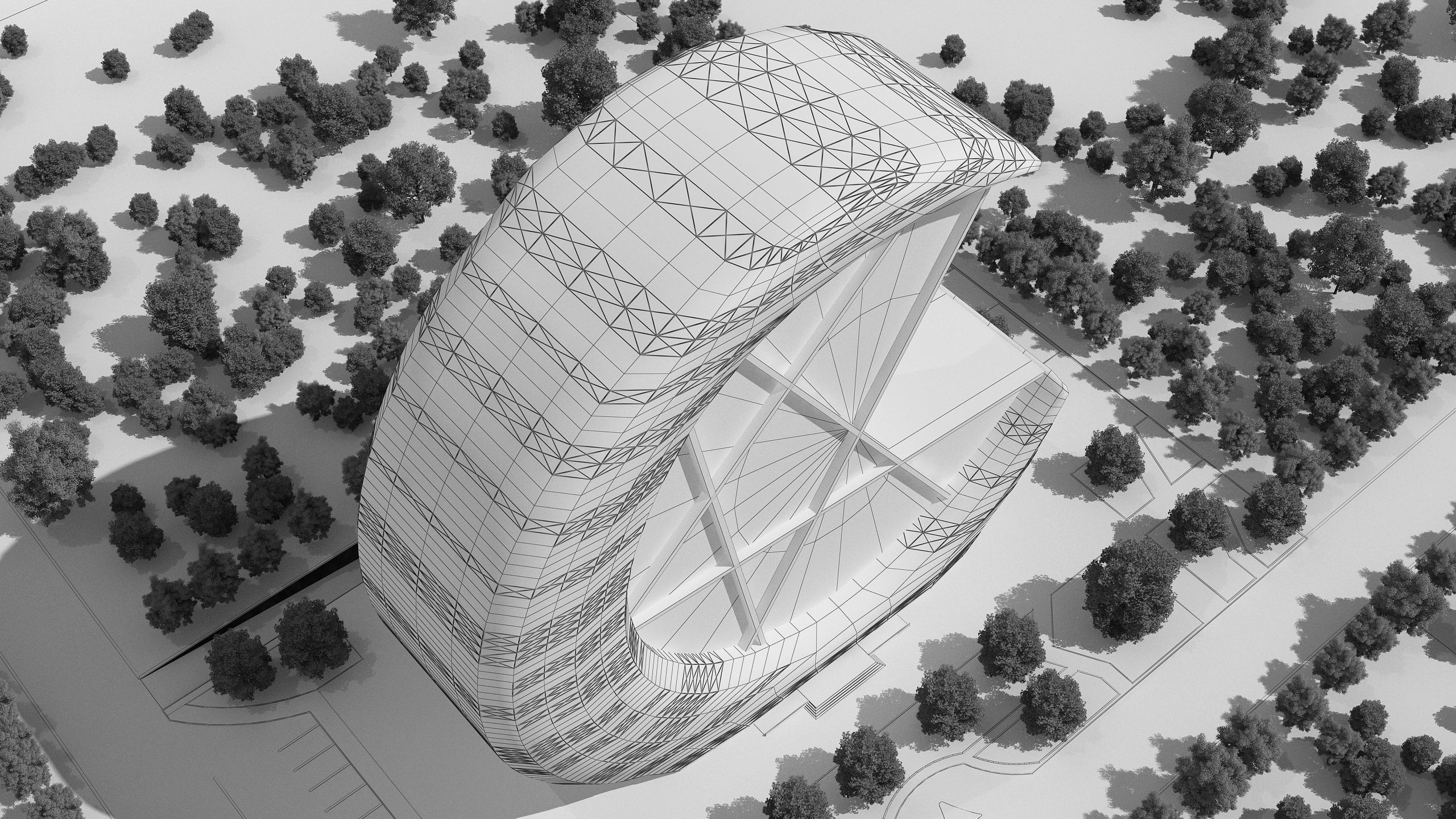 0073 - Crescent Skyscraper 3D model | CGTrader